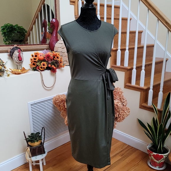 New York & Company | Dresses | Army Colored Green Dress | Poshmark